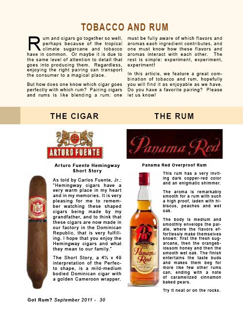 Liquor Group: Got Rum? Magazine Reviews Panama Red Rum