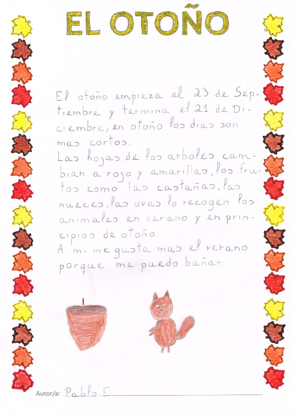 Blog de 4º C: Redacciones sobre el otoño