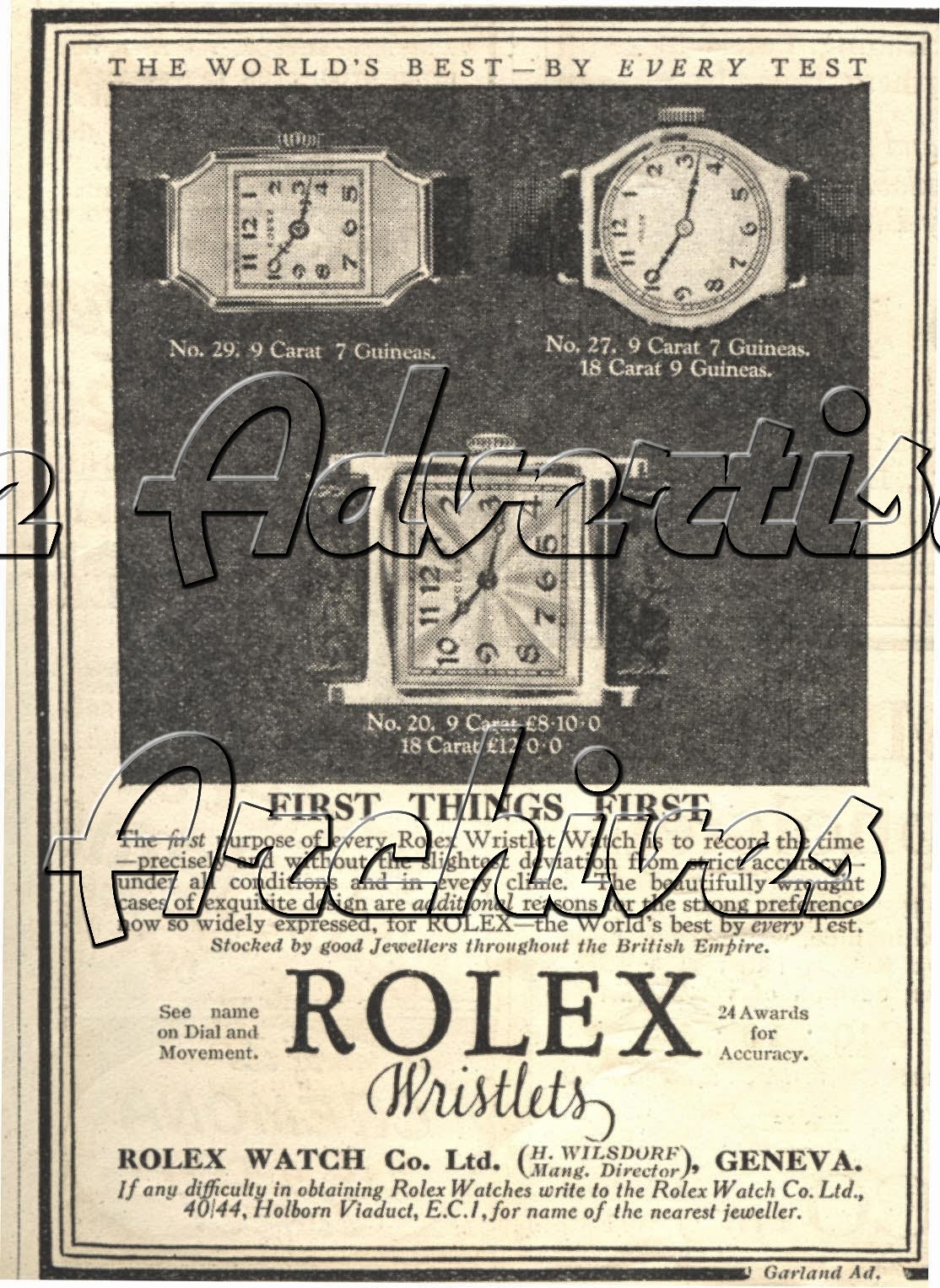 The Advertising Archives: Watches!