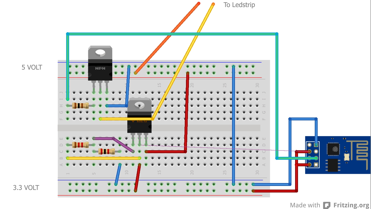 Lucstechblog Esp8266 Controlled Ledstrip