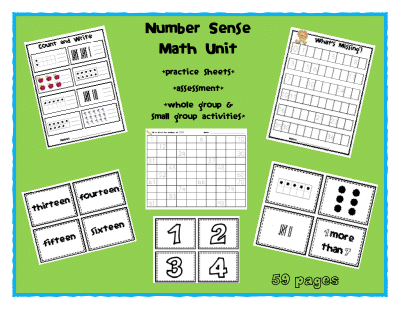 Tales of a Teacherista: Number Sense Math Unit