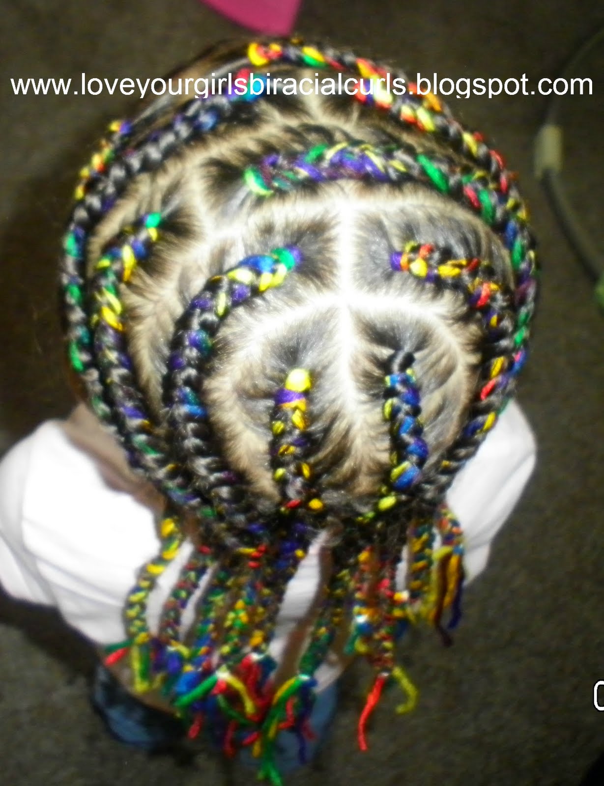 Love Your Girls Biracial Curls: Yarn Row Extensions- The Second Time Around