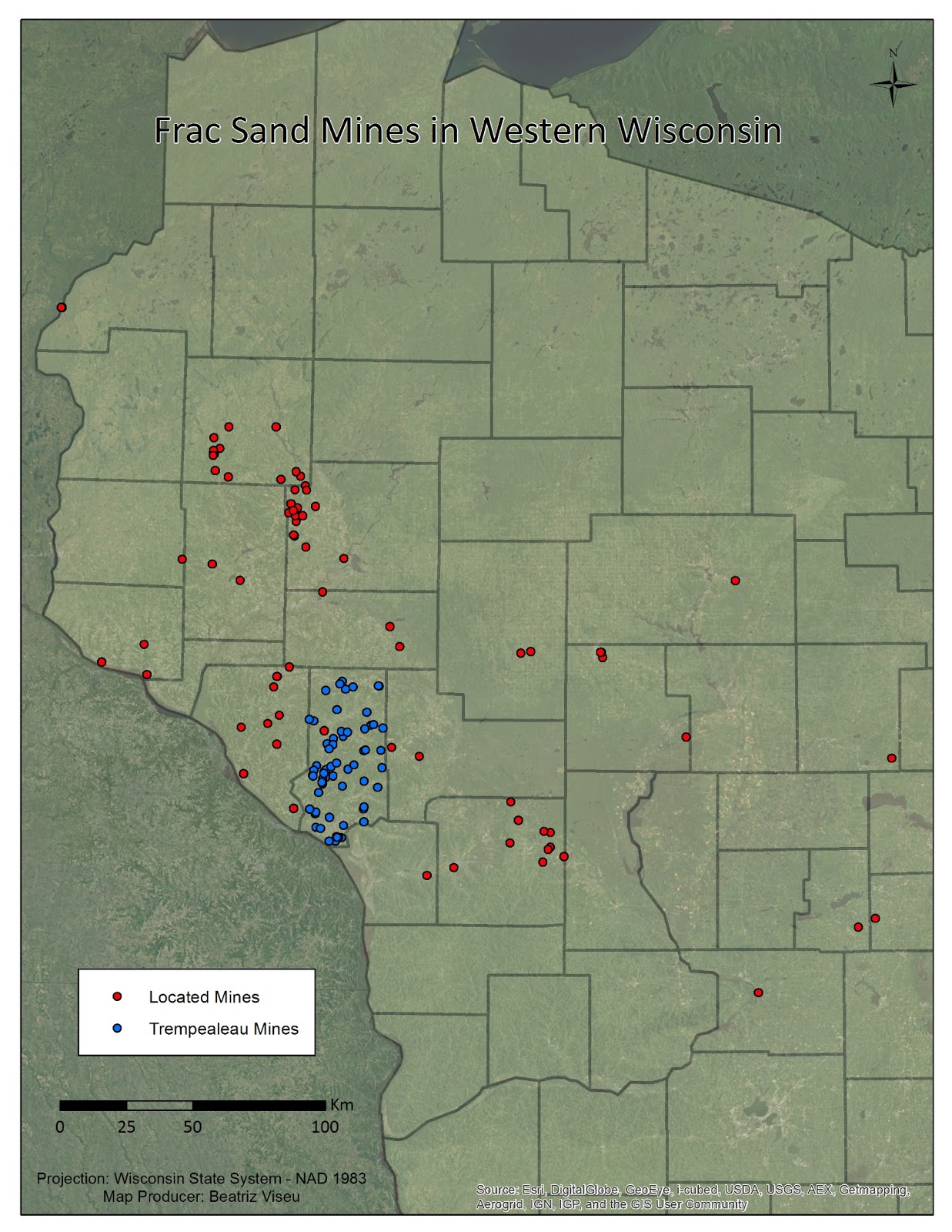 Geographic Information Systems: Sand Frac Mining in Wisconsin: Data ...