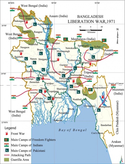 Narayanganj District: District Liberation War of Map