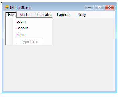 Source Code Menu Utama VB Net 2010 - Pintar VB | Tutorial Visual Basic