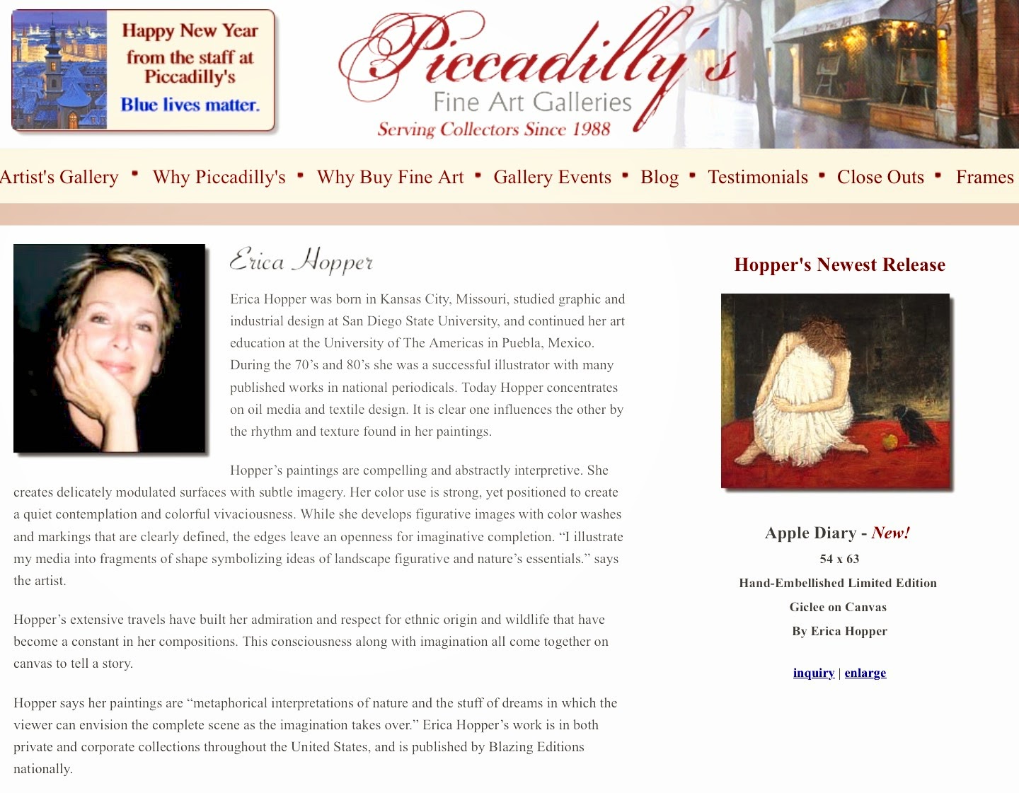 Carol Ann Kauffman's VISION and VERSE : The Artist Erica Hopper