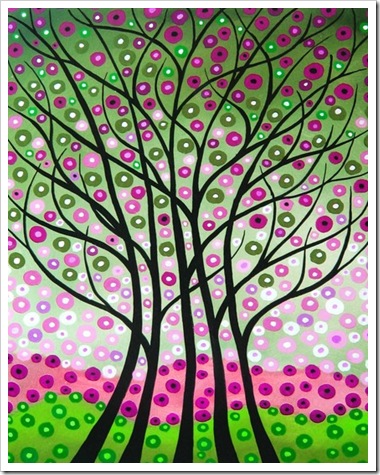 Getting My Art Wings Back: Grade 6 Patterned Tree Designs
