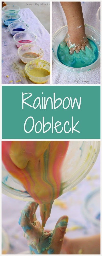 Color Mixing with Rainbow Oobleck ~ Learn Play Imagine