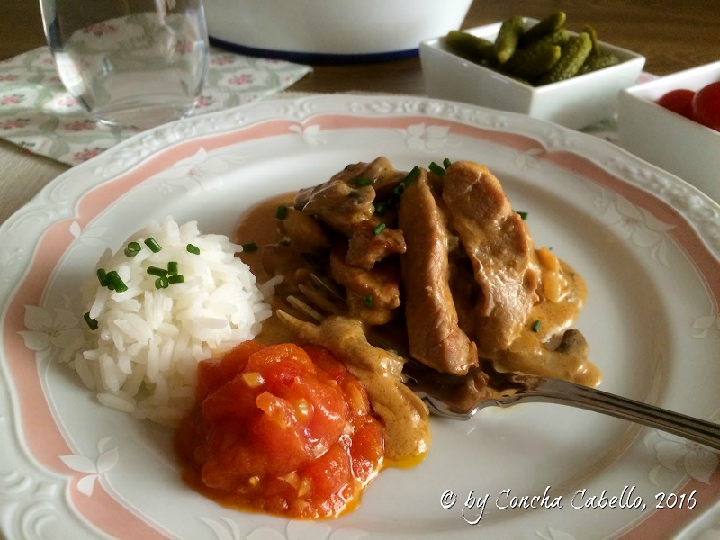 Solomillo Strogonoff