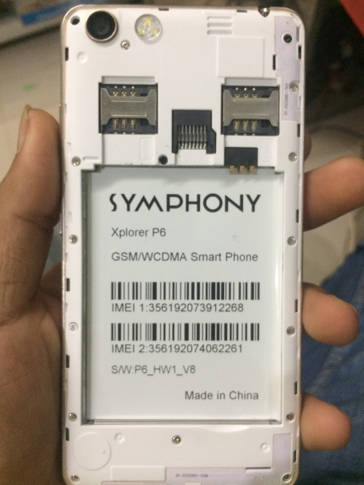 স্মার্ট মোবাইল সার্ভিসিং সেন্টার: SYMPHONY P6_HW1_V8 FLASH FILE 100% TESTED