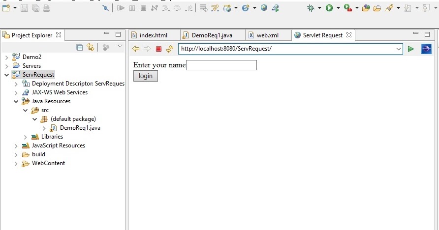 servlets: Example program on Servlet Request