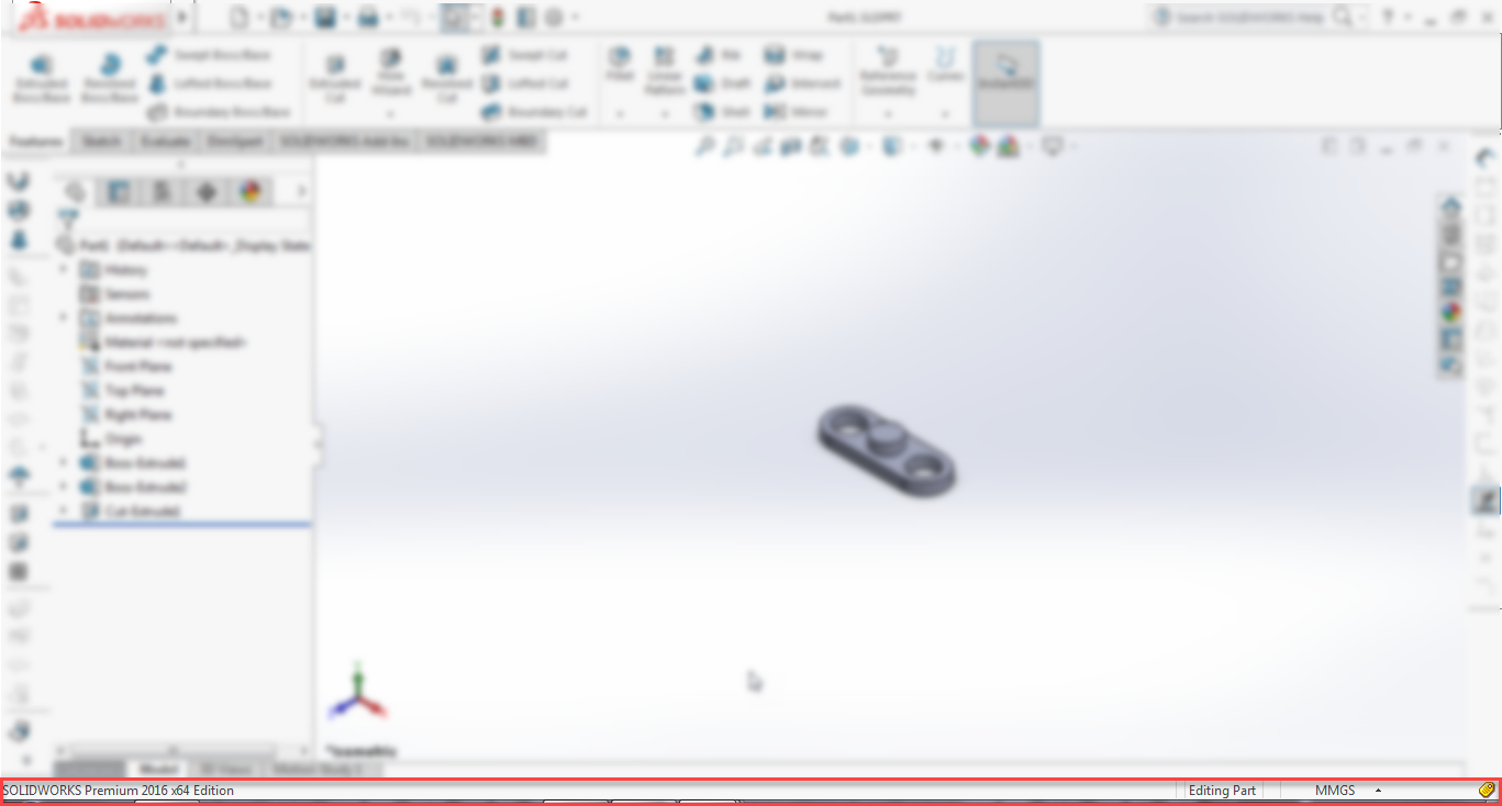 User Interface pada solidworks