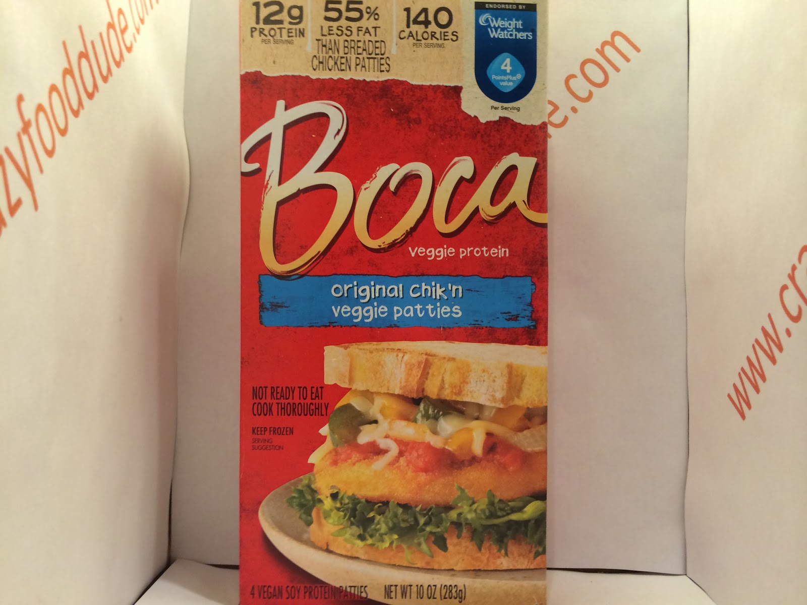 Crazy Food Dude: Review: Boca Original Chik'n Veggie Patties