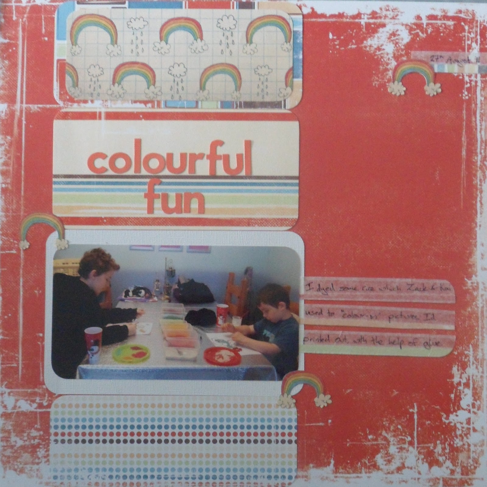 .K's crafty corner.: Scrapbooking: Colourful Fun
