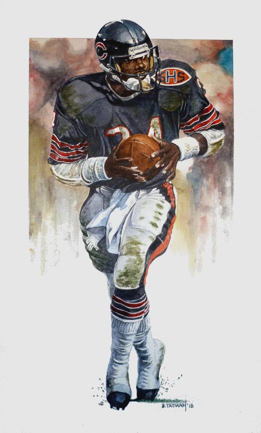 Pro Football Journal Presents: NFL Art: Walter Payton by Bruce Tatman
