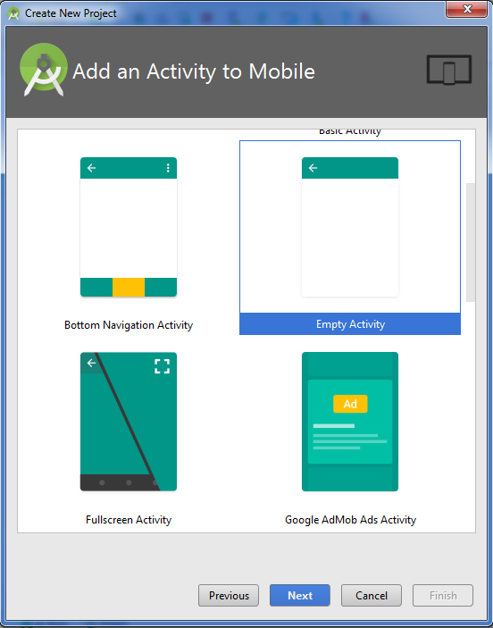 Al-tab: Tutorial project baru android studio