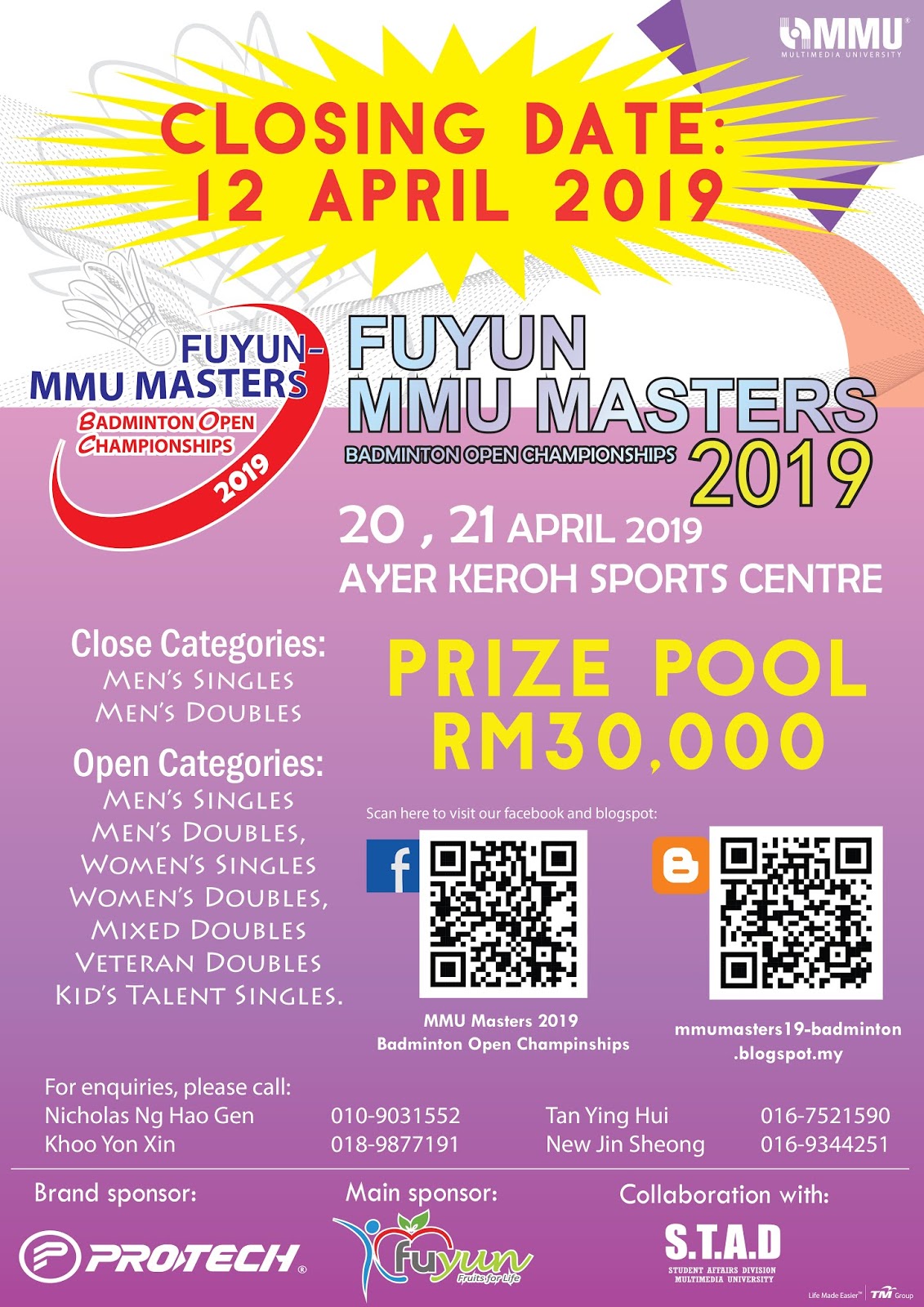 MMU MASTERS 2019 BADMINTON OPEN CHAMPIONSHIPS