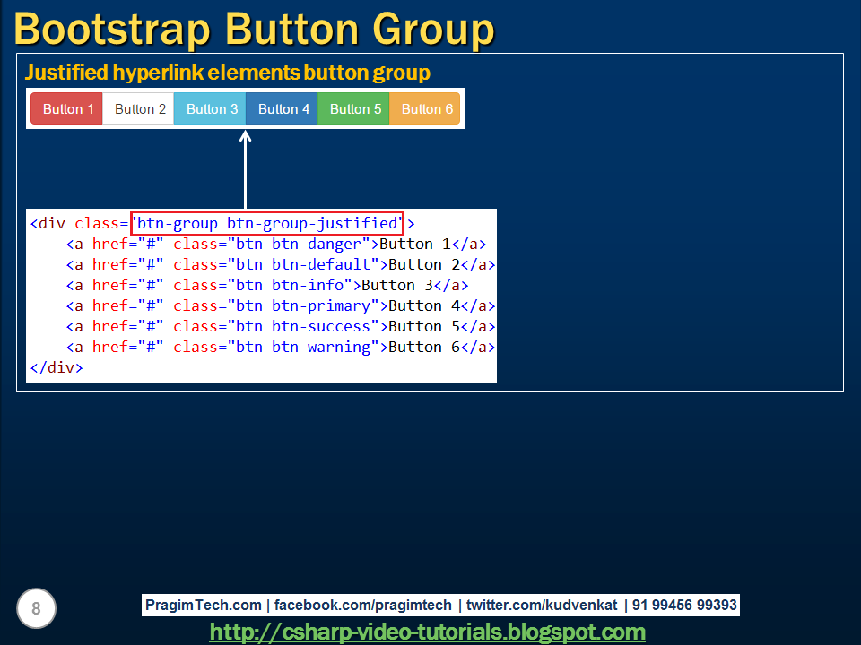 Sql Server Net And C Video Tutorial Bootstrap Button Group
