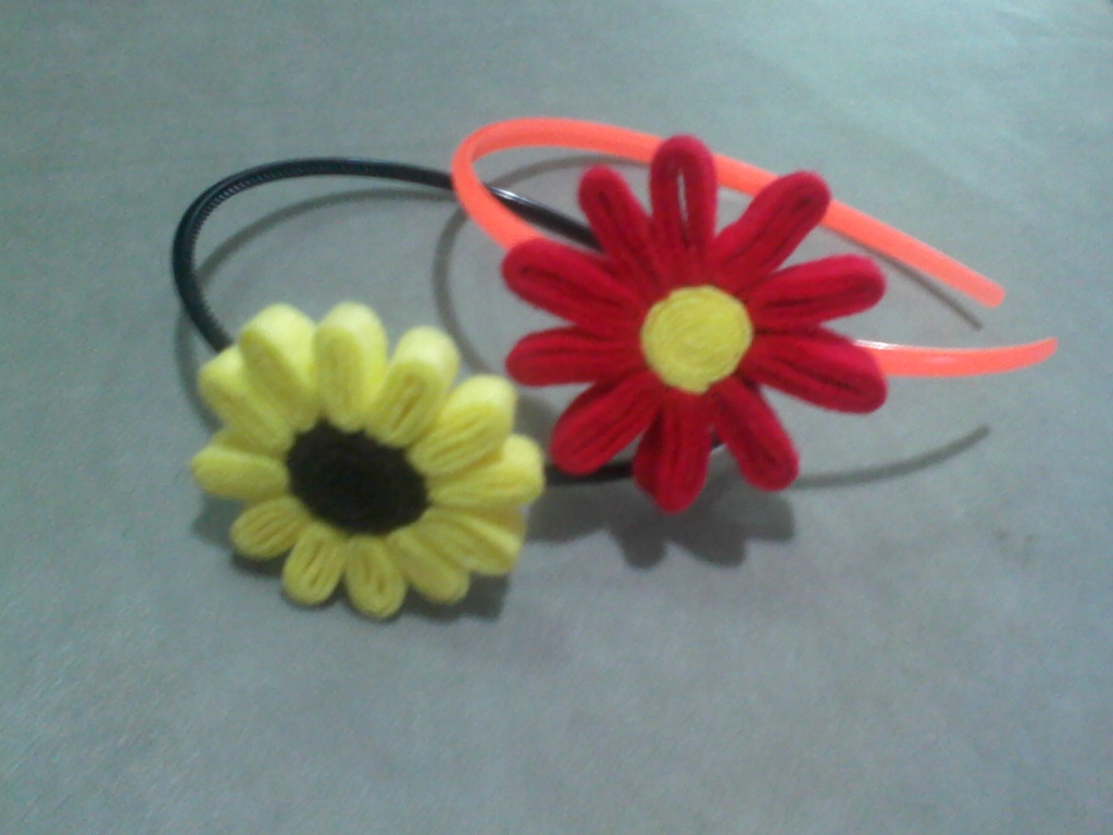 NIBHI CRAFT: Bando flanel bunga matahari