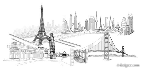 Asma Qureshi: Drawing of famous buildings
