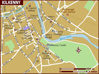 Kilkenny Map Regional City of Ireland - Map of Ireland City Regional ...