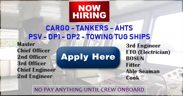 Hiring Crew For Cargo, Tankers, Offshore Ships - OfficiaI Info Seaman ...