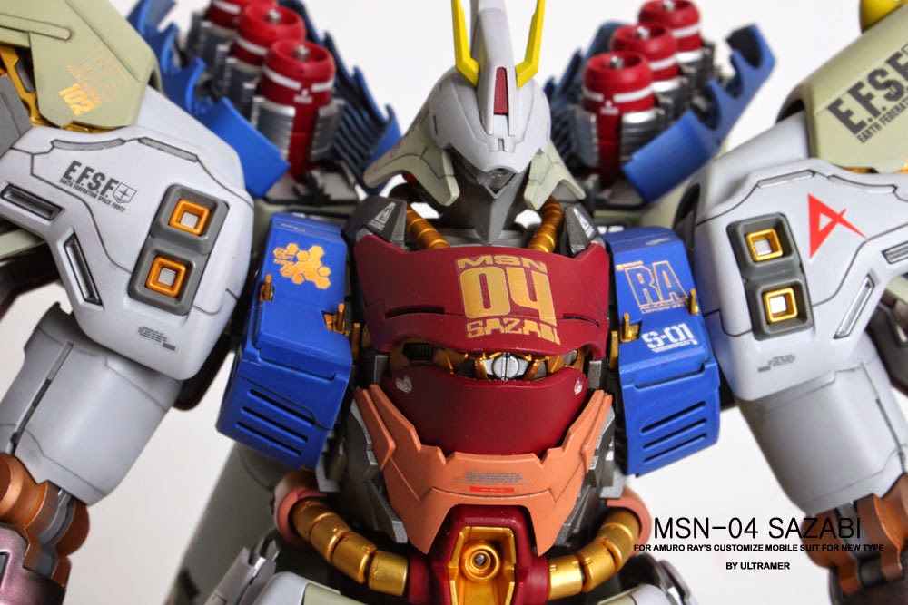 GUNDAM GUY: MG 1/100 MSN-04 Sazabi Ver Ka 'Gundam Colors' + Nu Gundam ...