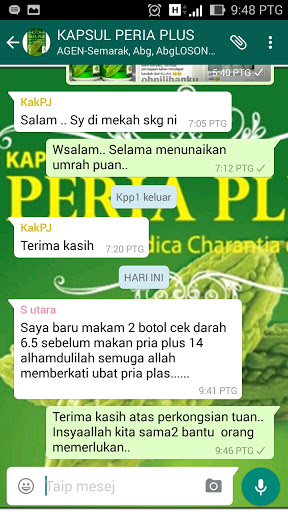 Kapsul Peria Plus - Produk Herba Alam