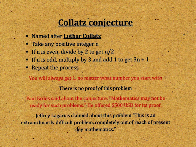 COLLATZ CONJECTURE