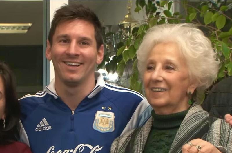 WWW.ECOSDEMICIUDAD.COM: Messi está feliz por ‘abuela de la Plaza de Mayo’.