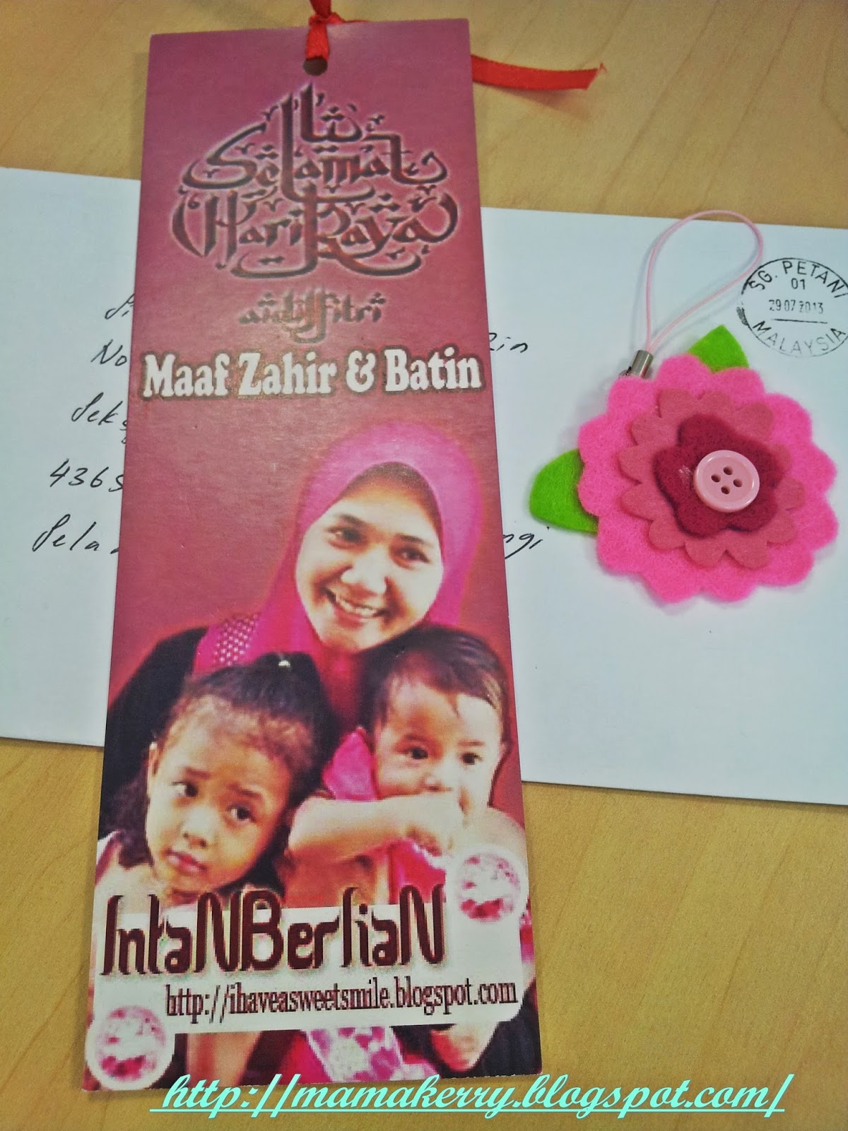 Sweetmama: ♥ Bookmark Raya & Felt Handphone Strap ♥