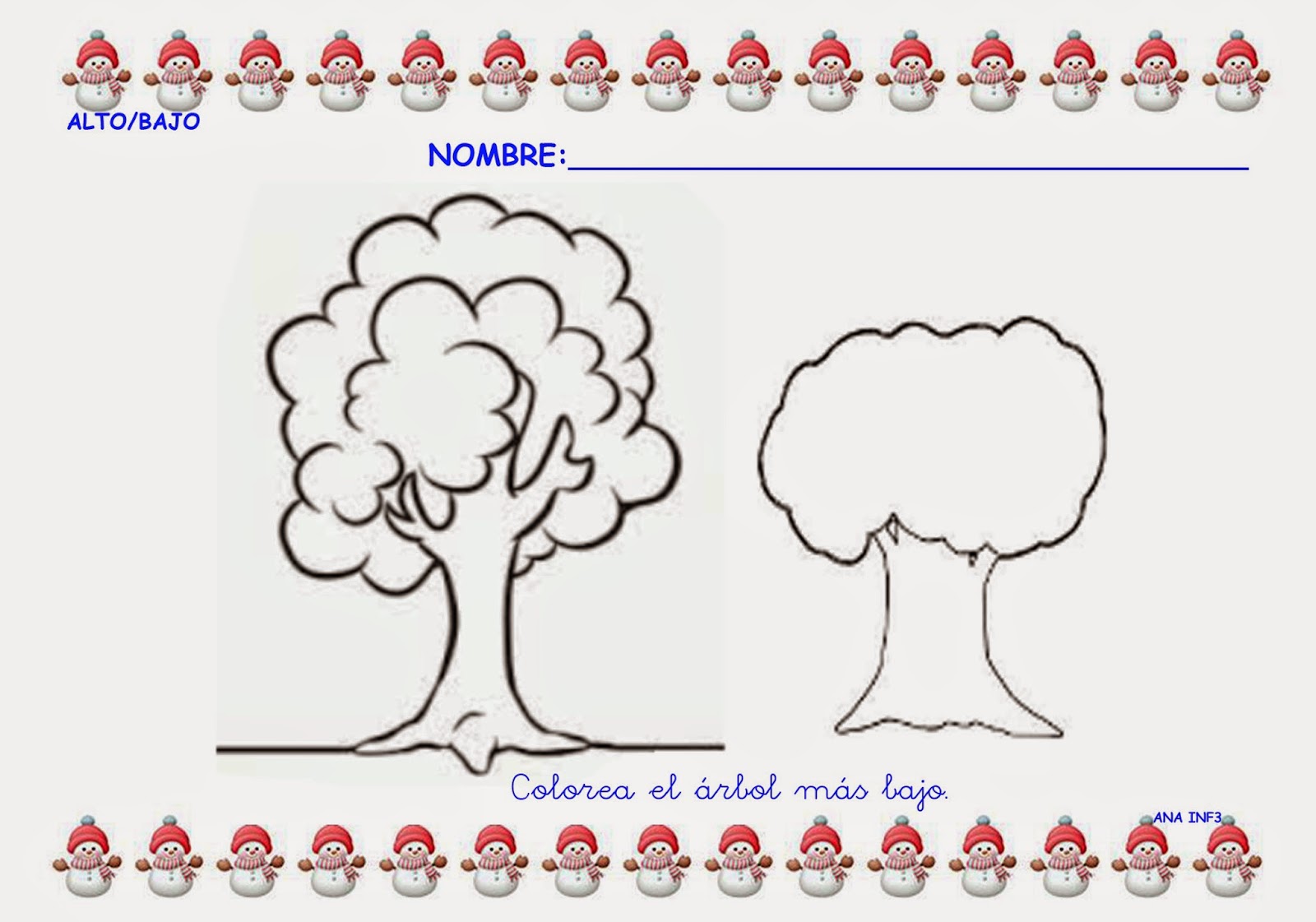 INFANTILES DE ANA V.: CONCEPTOS: ALTO/BAJO