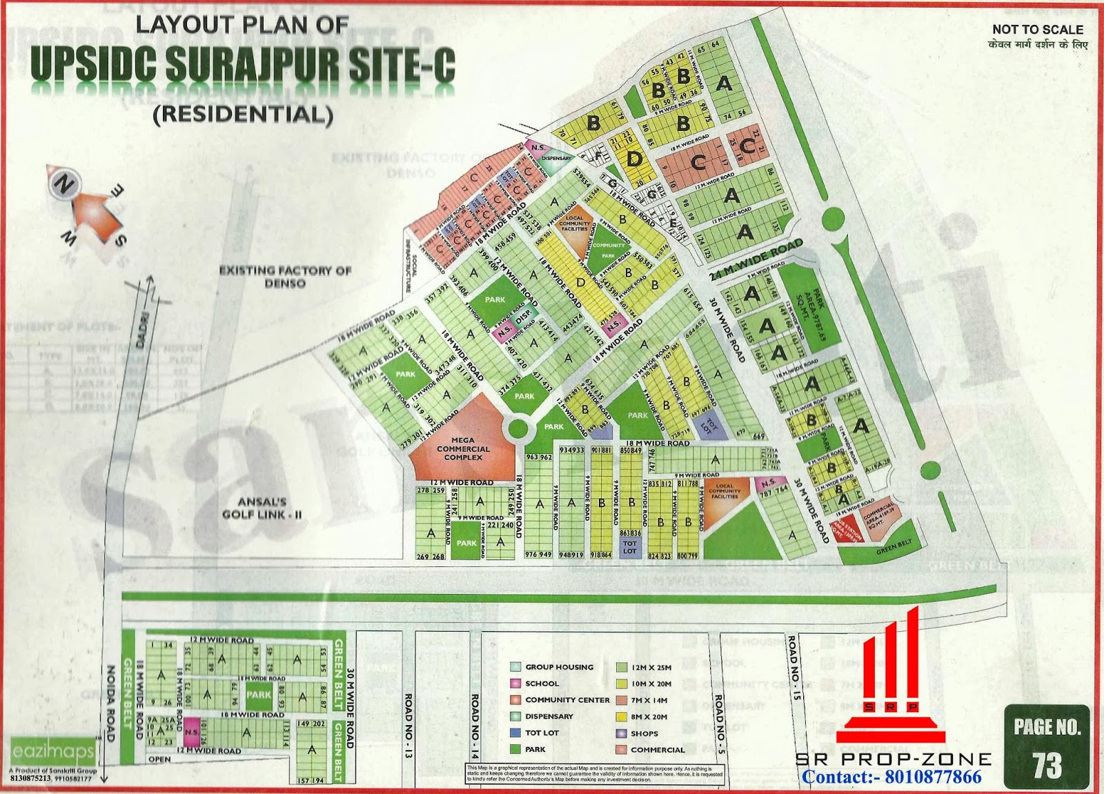 UPSIDC Industrial Area Surajpur Site-C Residential Layout Map Greater Noida