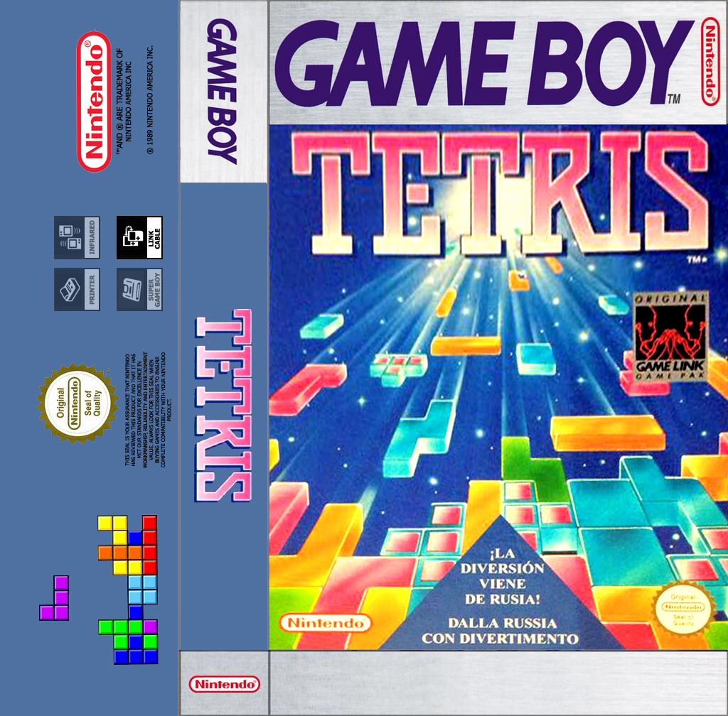 Solo una partida mas: Tetris Game boy cassette cover