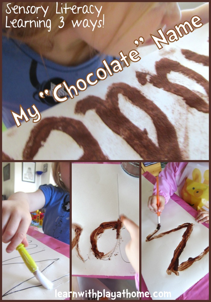 Learn with Play at Home: Simple "Chocolate" Paint. Fun Sensory Literacy ...