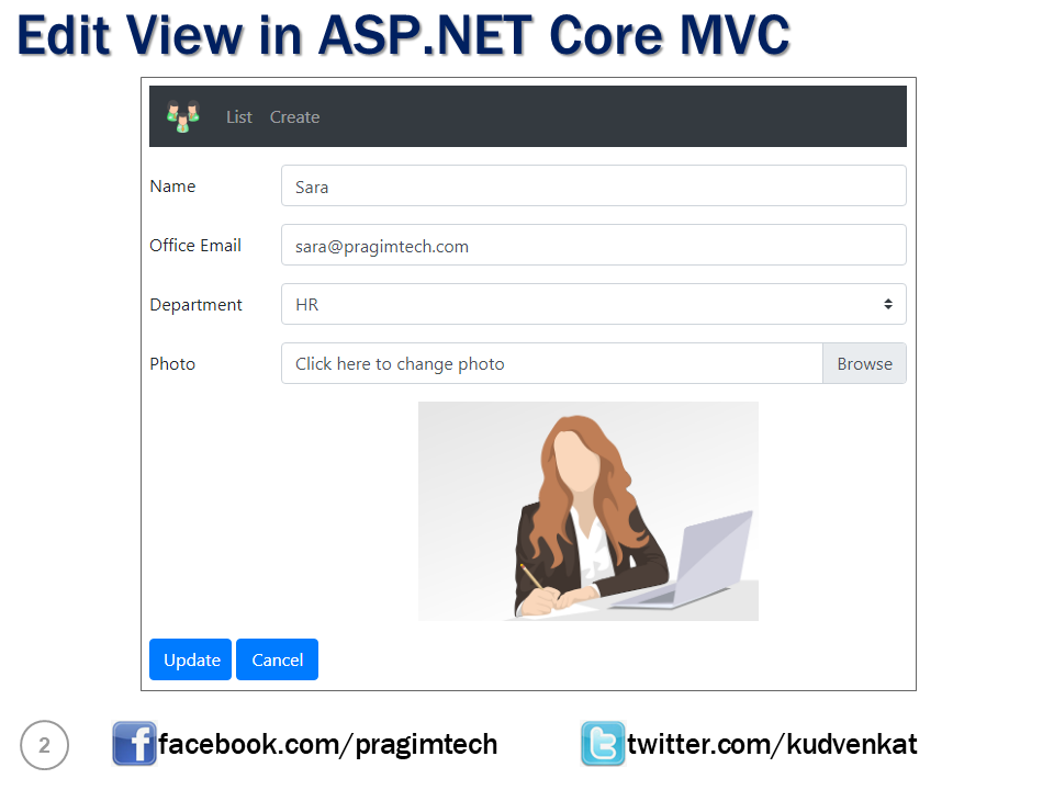 Sql Server Net And C Video Tutorial Edit View In Core Mvc Slides