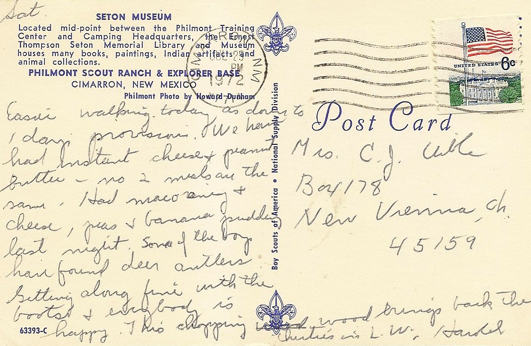 Uibles: A Family Blog: 1972 Philmont - Saturday July 22