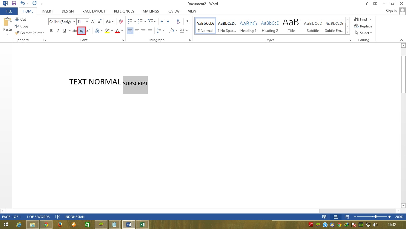 Membuat SubScript dan SuperScript di MS Word ~ abi_bobon