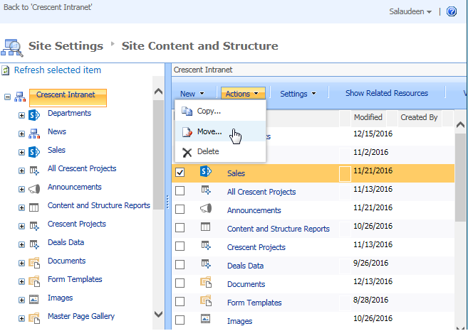 How to Move a SharePoint Subsite To Another Site within a Site ...