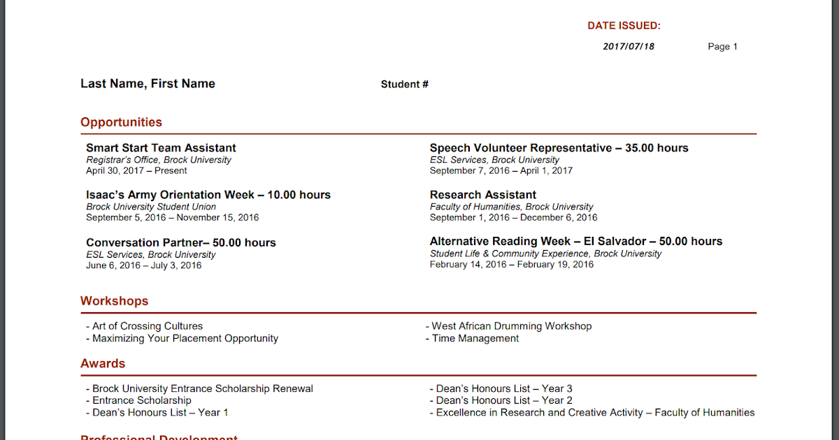 Brock CareerZone Blog: Experience Plus: Track and Expand Your Undergraduate Experiences