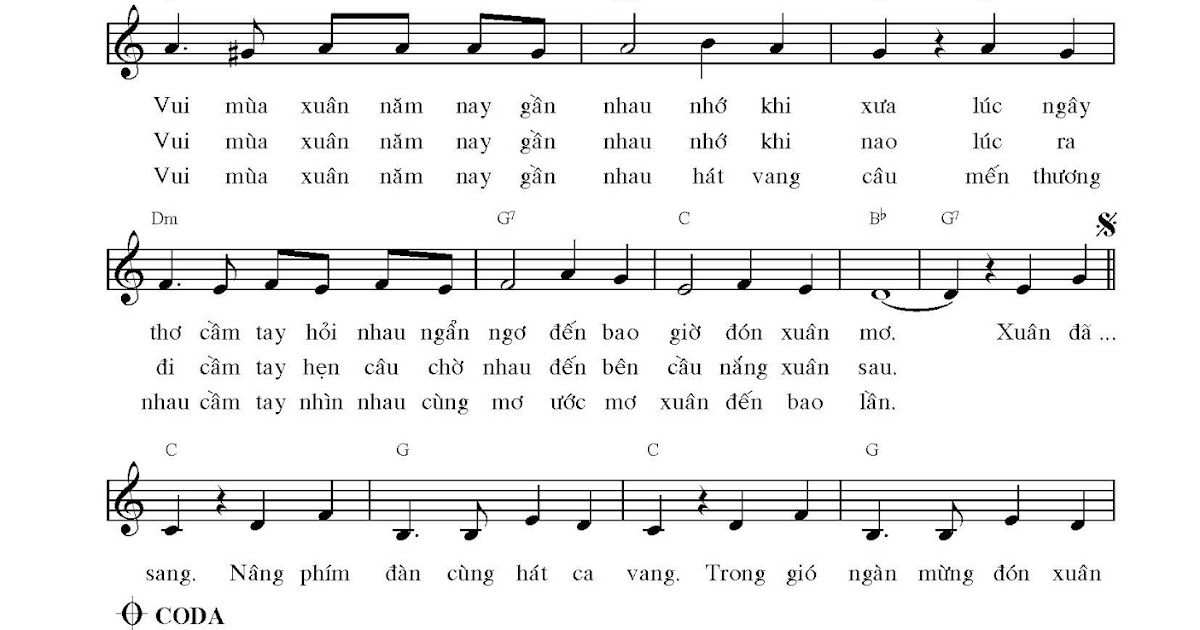 SHEET MUSIC FREE - Sheet PIANO FOR YOU ~ XUÂN HỌP MẶT