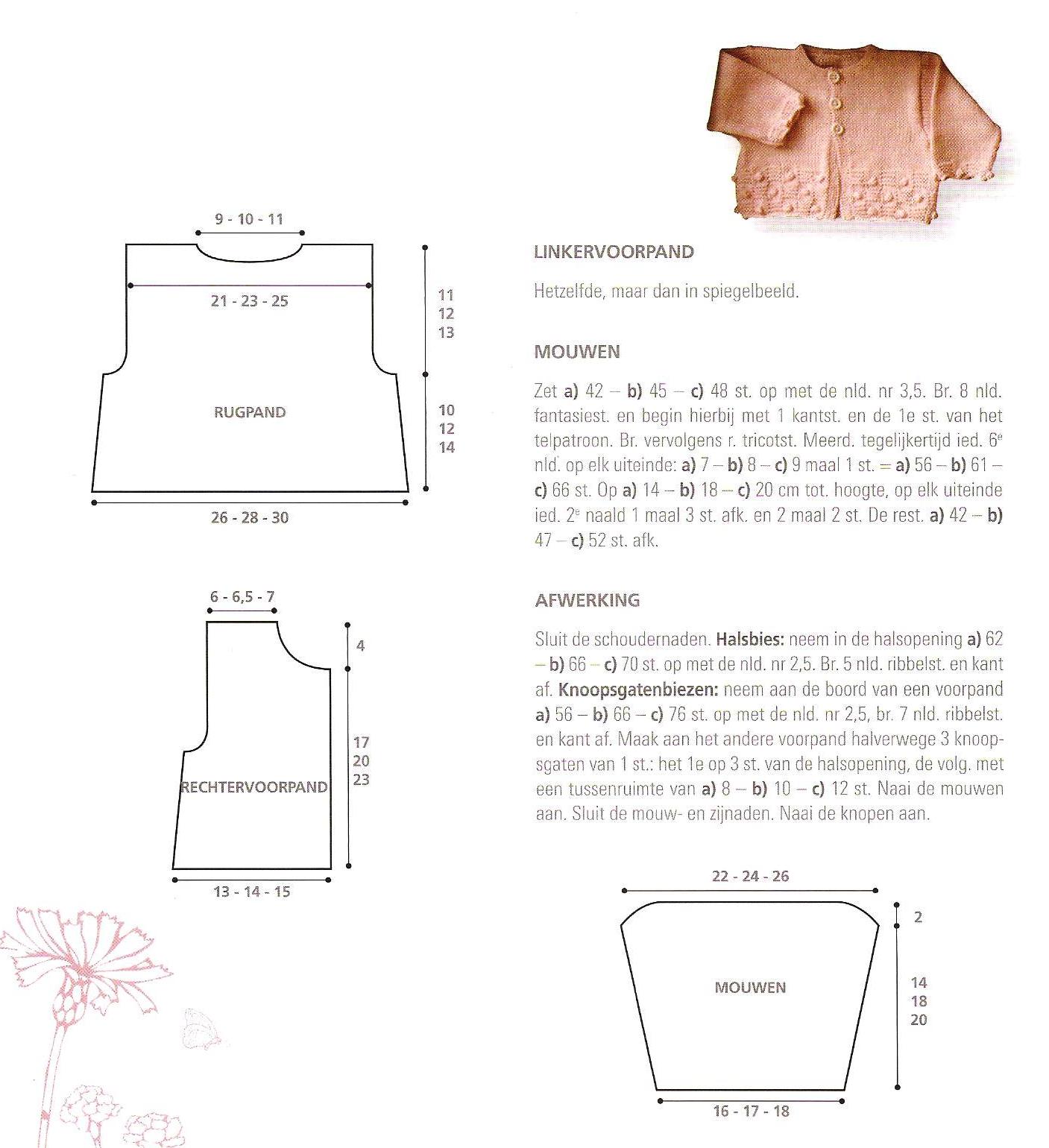 Breipatroon schattig babyvestje makkelijk te breien