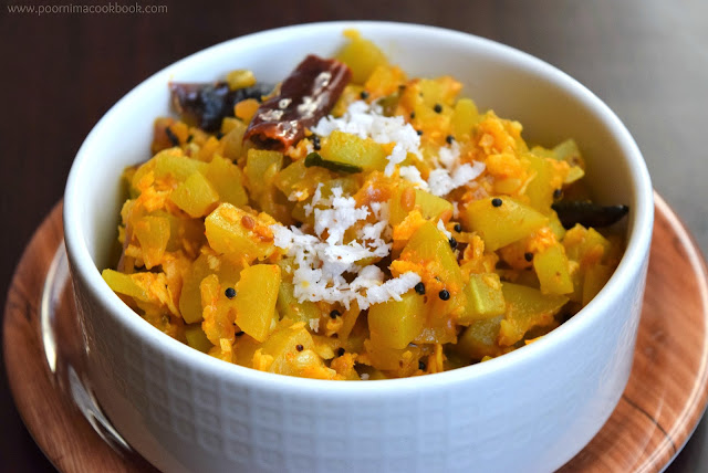 Poornima's Cook Book: Bottle Gourd Stir Fry/ Suraikai Poriyal ...