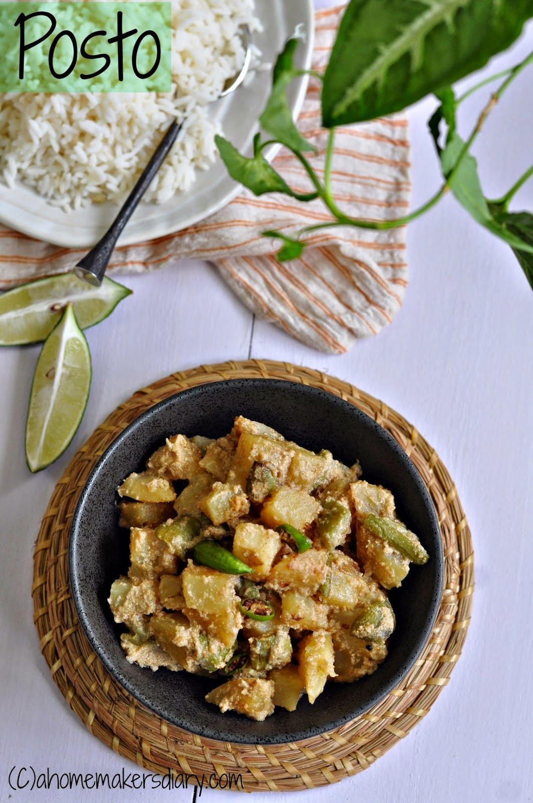 Alu Posto (Potatoes in Poppy seeds) - A Homemaker's Diary