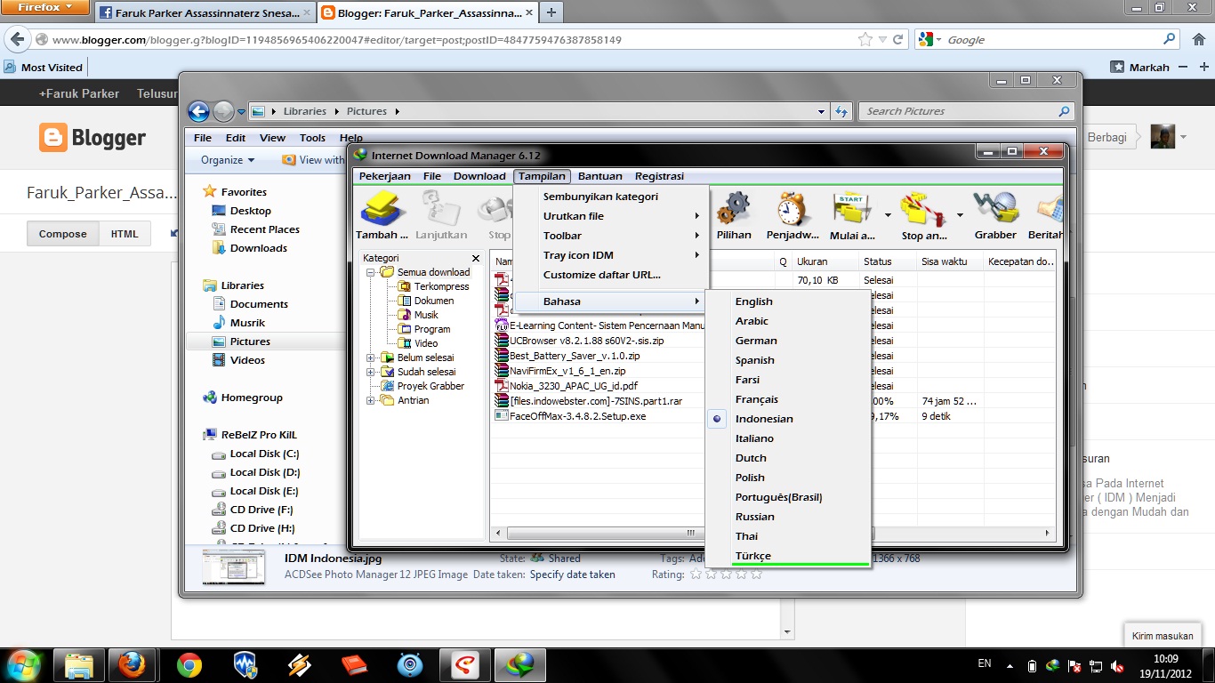 Mengubah Bahasa Pada IDM Menjadi Bahasa Indonesia - All In One Site