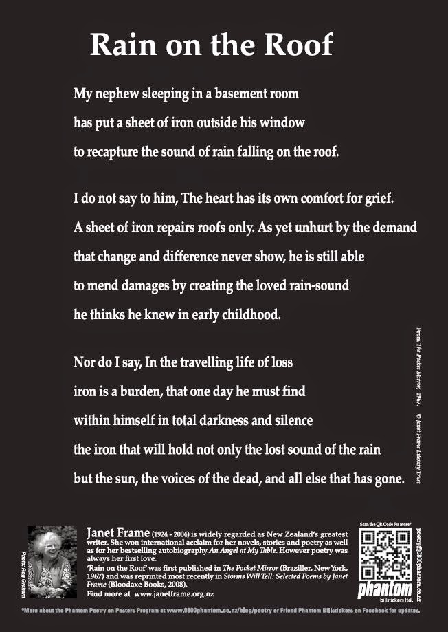 An Angel @ My Blog: Janet Frame's Phantom Billstickers Poem Posters