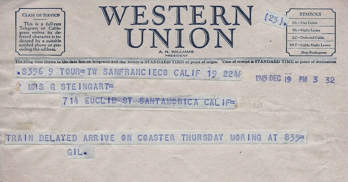 WWII Navy Dentist: Another Telegram from Gil to Eleanor