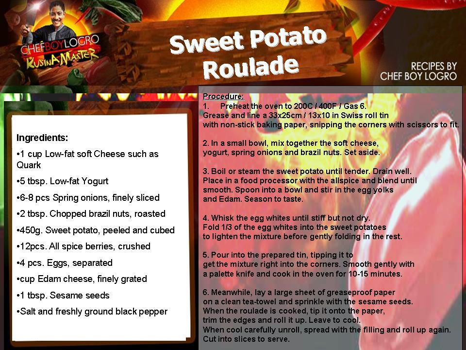 Kusina Master Recipes: Sweet Potato Roulade
