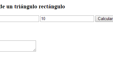 Prácticas javascript: Calcular el área de un triángulo rectángulo