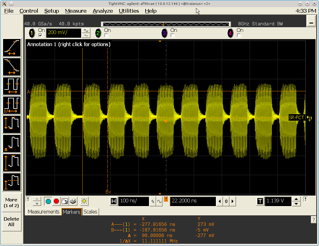 Cryptosynchrotron: How to see the beam in the storage ring
